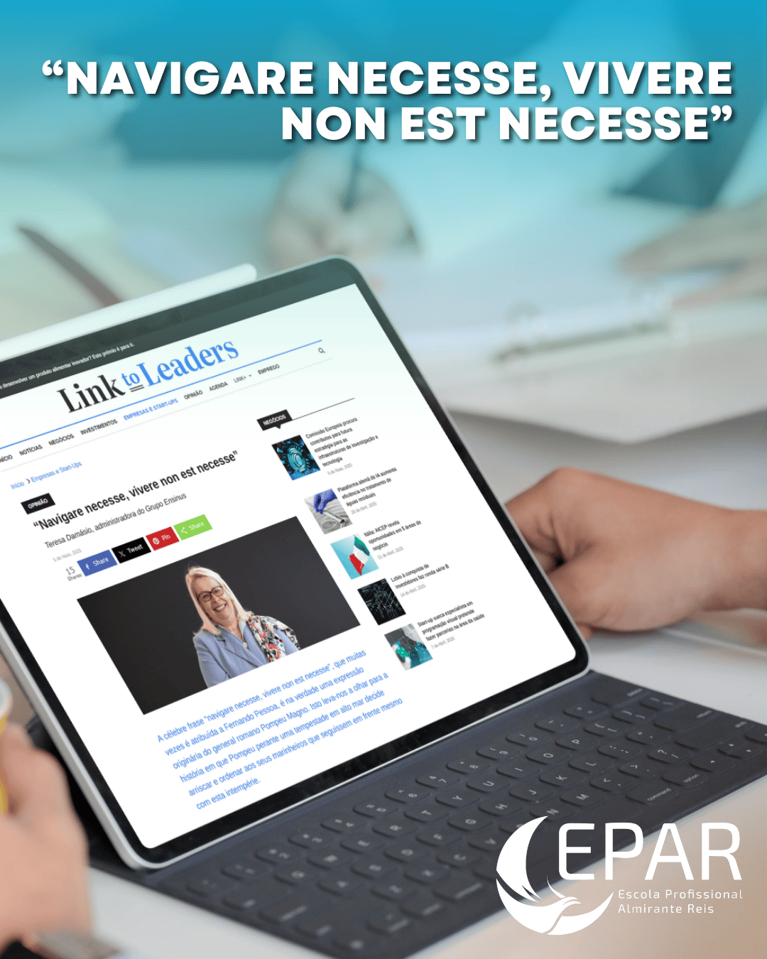 “Navigare necesse, vivere non est necesse” | EPAR